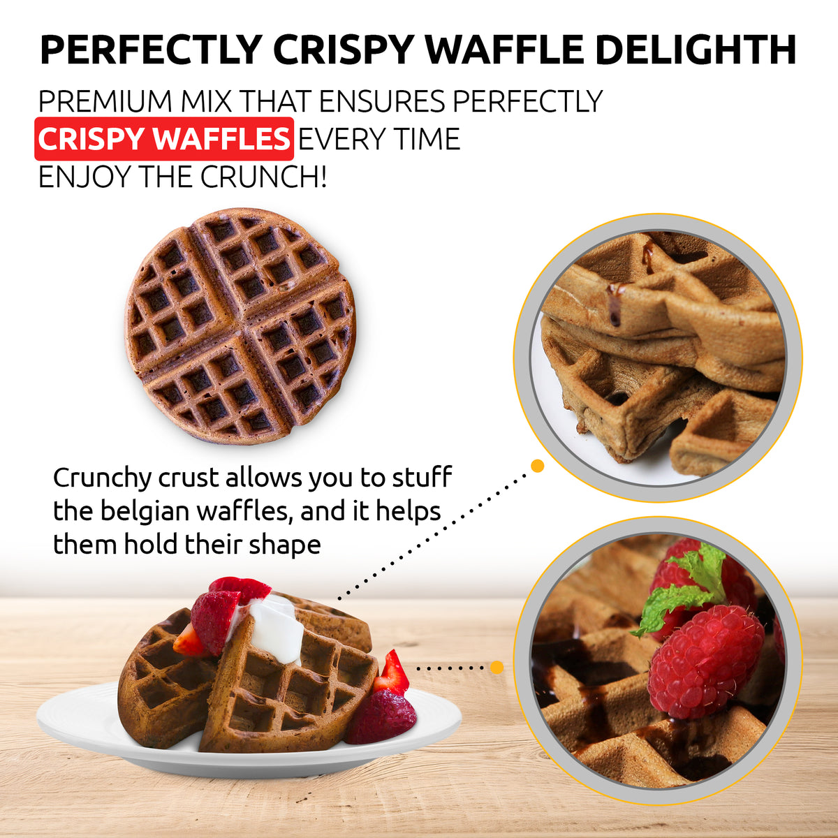 OldSoul Belgian Waffle Batter Mix | Chocolate Flavour | 10 Lbs | 56 ...