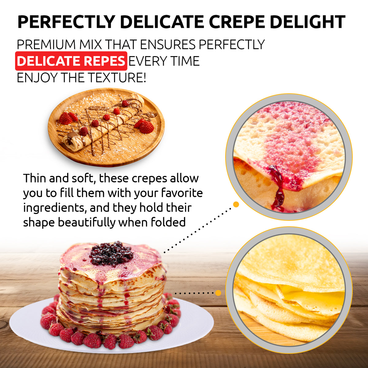 OldSoul Professional Crepe Dough Mix | Vanilla Flavor | GLUTEN FREE ...